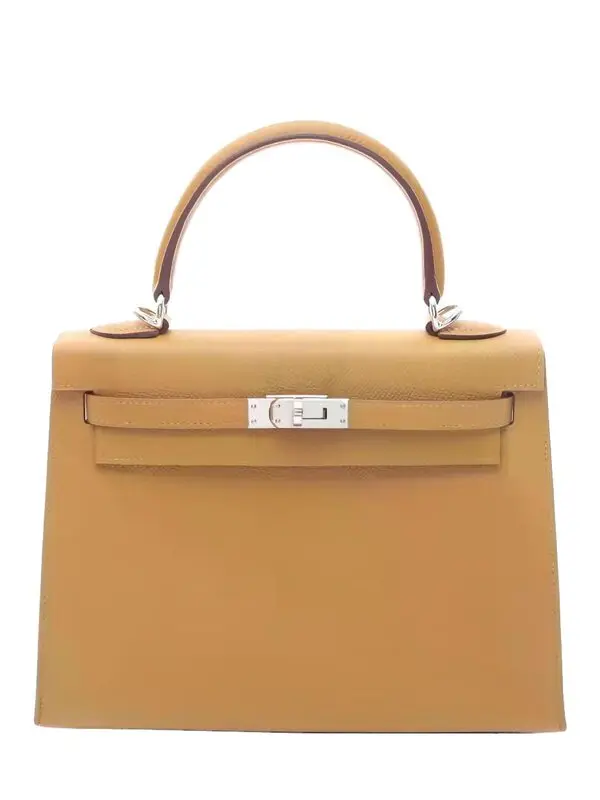 Hermès 2023 Birkin 25 Textured Leather Tote - Neutrals