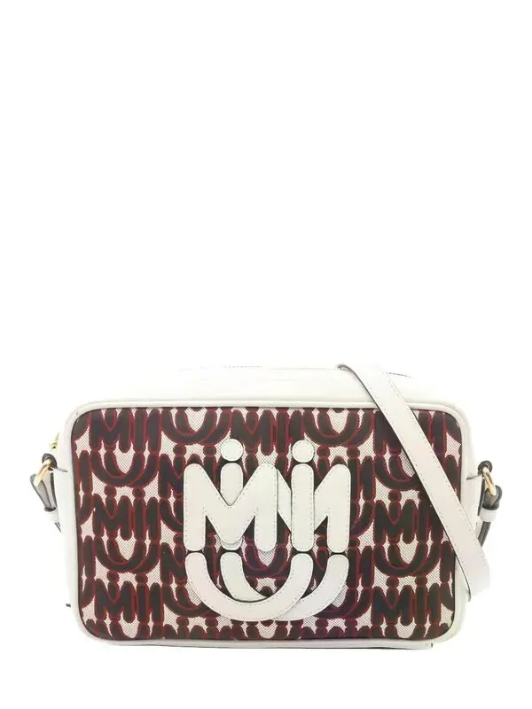 Miu Miu 2000s Logo Jacquard Shoulder Bag - White