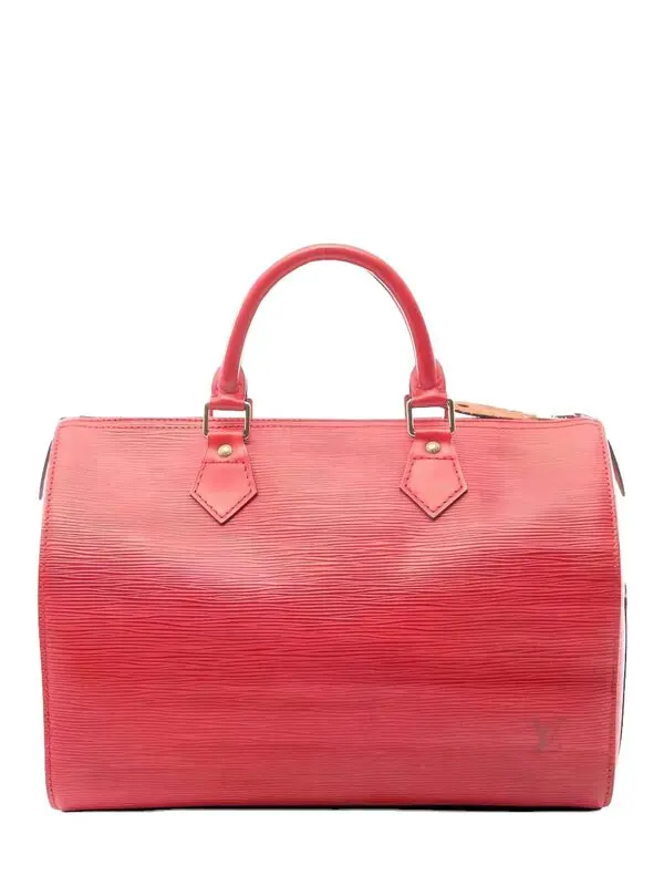 LOUIS VUITTON 1996 Speedy 30 Epi Leather Tote Bag - Red