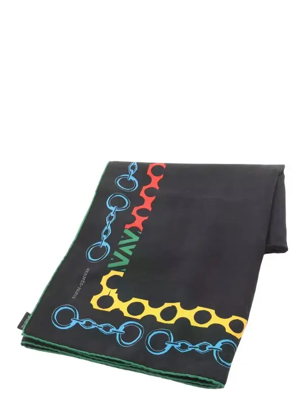Hermès 2010s Listes En Chaines Scarf - Black