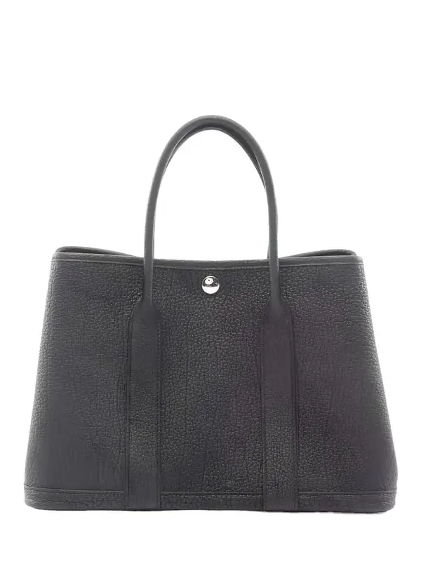 Hermès 2025 Tpm Garden Party Grained-leather Tote Bag - Black