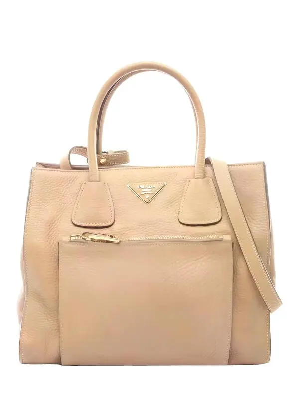 Prada 2000s Vitello Daino Leather Bag - Neutrals