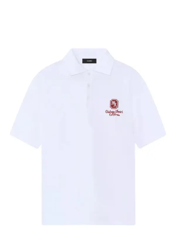 Amiri Embroidered Polo Shirt - White