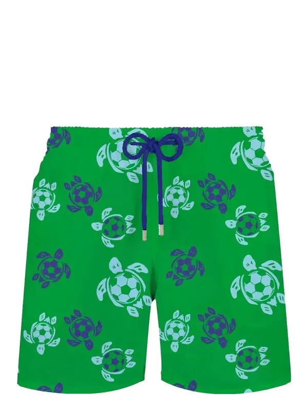 Vilebrequin Turtle-print Swim Shorts - Green