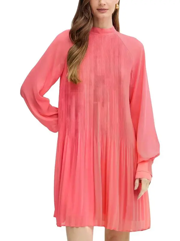 BOSS Pleated Mini Dress - Pink