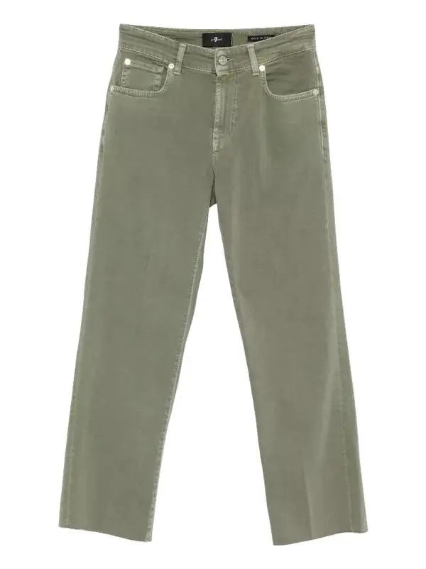 7 For All Mankind Calie Straight Ankle Jeans - Green