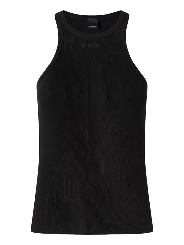 Pinko Ribbed Knit Tank Top - Black