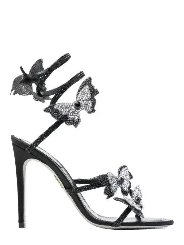Rene Caovilla Butterfly-embellished Sandals - Black