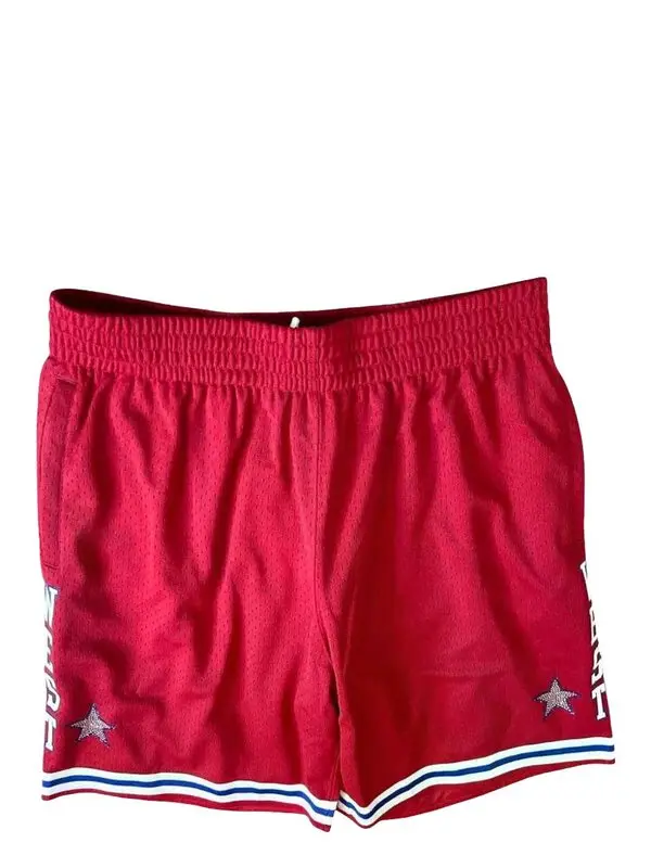 Mitchell & Ness X Nba Swingman Track Shorts - Red