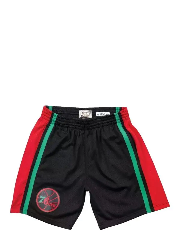 Mitchell & Ness 1996-97 Philadelphia 76ers Christmas Swingman Shorts - Black