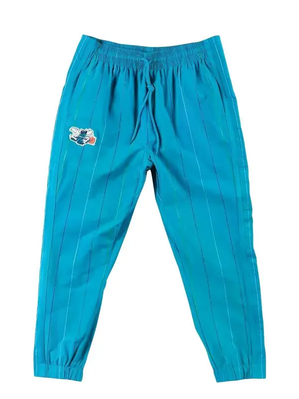 Mitchell & Ness X Nba Charlotte Hornets Pinstripe Track Pants - Blue