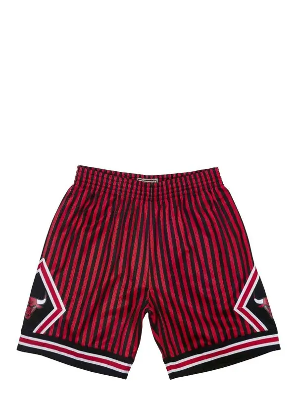 Mitchell & Ness Nba Striped Swingman Shorts - Red