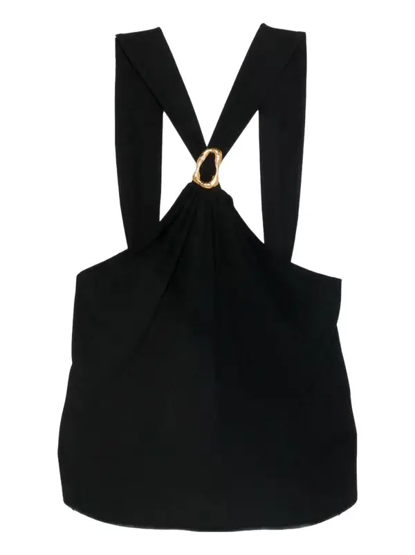 FORTE_FORTE Ring Detail Top - Black