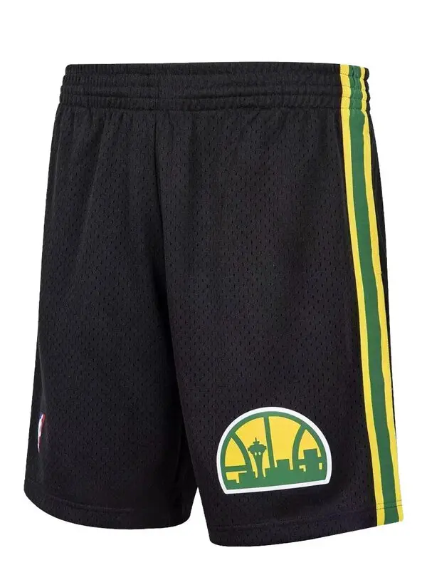 Mitchell & Ness Nba Swingman Striped Shorts - Black