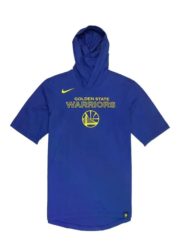 Nike Nba Golden State Warriors Short-sleeve Hooded T-shirt - Blue