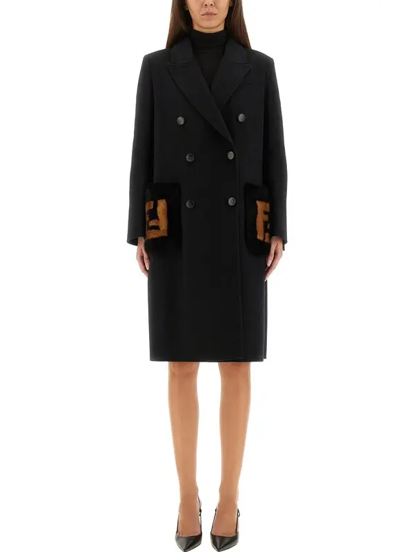 Fendi Wool Coat - Black