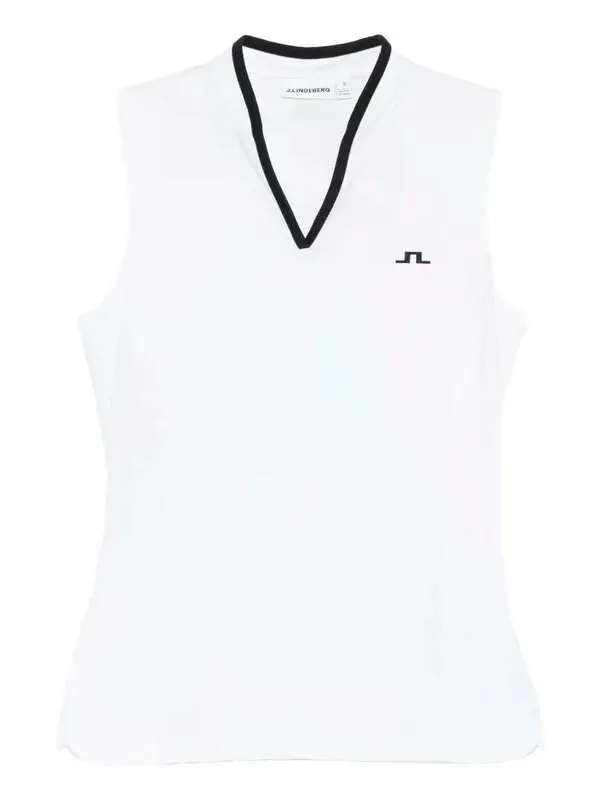 J. Lindeberg Mila V-neck Sleeveless Top - White