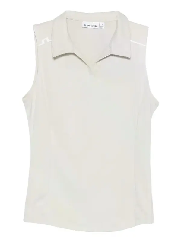 J. Lindeberg Leah Sleeveless Polo Top - Neutrals