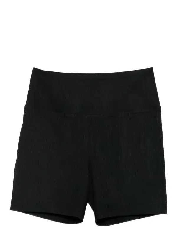 J. Lindeberg Elisa Ribbed Biker Shorts - Black