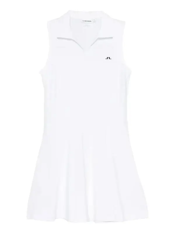 J. Lindeberg Polo-collar A-line Maxi Dress - White
