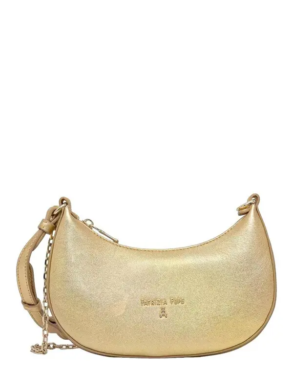 Patrizia Pepe Logo Lettering Cross Body Bag - Gold