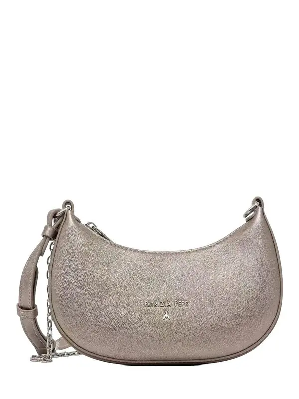 Patrizia Pepe Logo-lettering Crossbody Bag - Grey