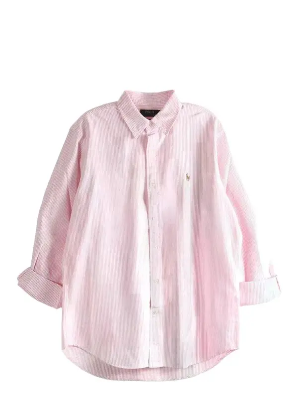 Polo Ralph Lauren Polo Pony-embroidered Striped Shirt - Pink