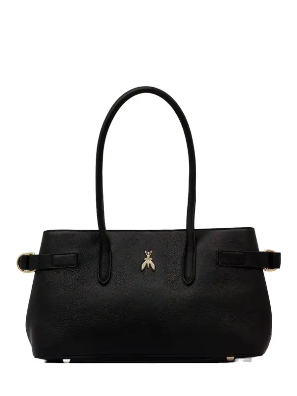 Patrizia Pepe Leather Shoulder Bag - Black