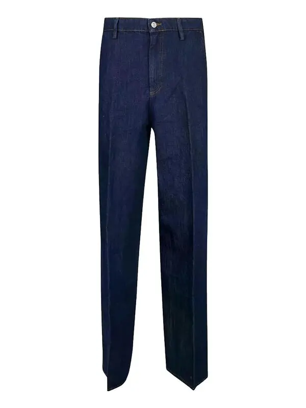 7 For All Mankind Wide-leg Trousers - Blue