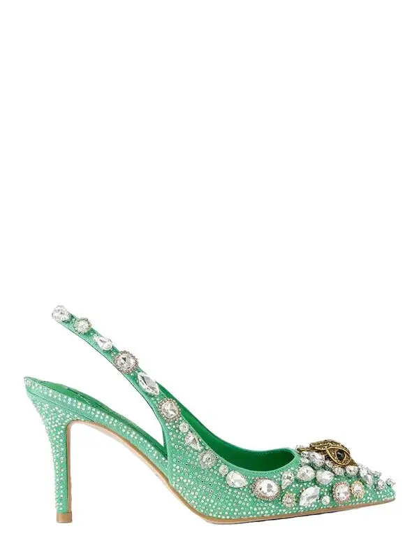 Kurt Geiger Embellished Pointed Toe Pumps - Green