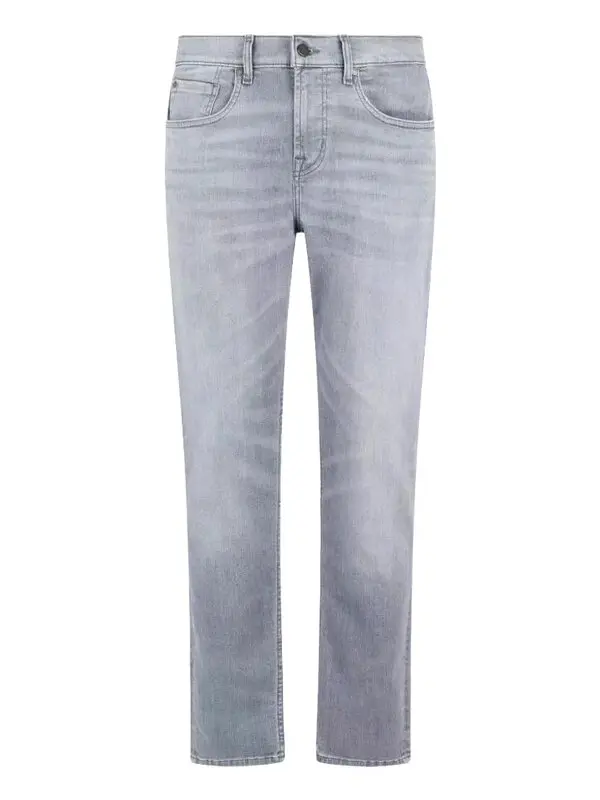 7 For All Mankind Faded Slim-fit Jeans - Grey