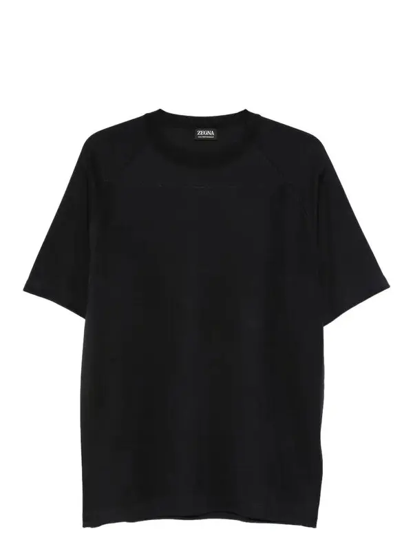 Zegna Crew-neck Short-sleeve T-shirt - Black