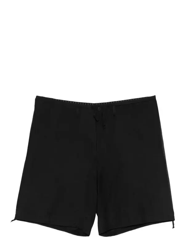 Yohji Yamamoto Drawstring Hem Shorts - Black