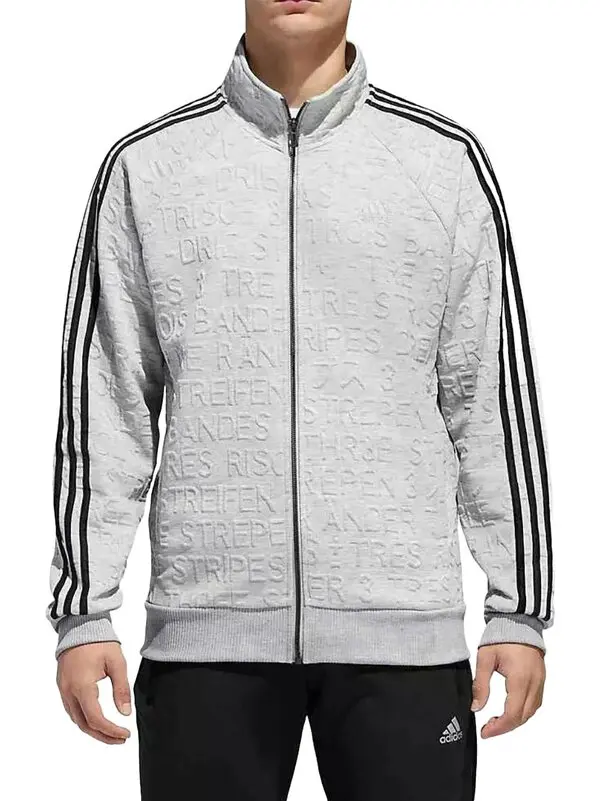 Adidas 3-stripe Long Sleeve Sweatshirt - Grey