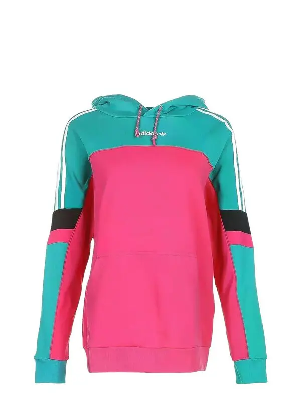 Adidas Colourblock Boyfriend Hoodie - Pink