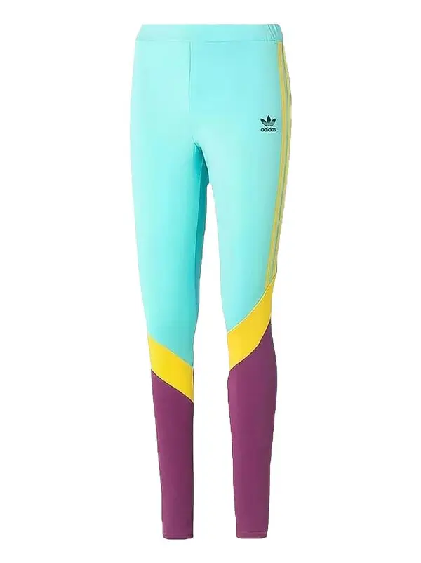 Adidas Colourblock Leggings - Green