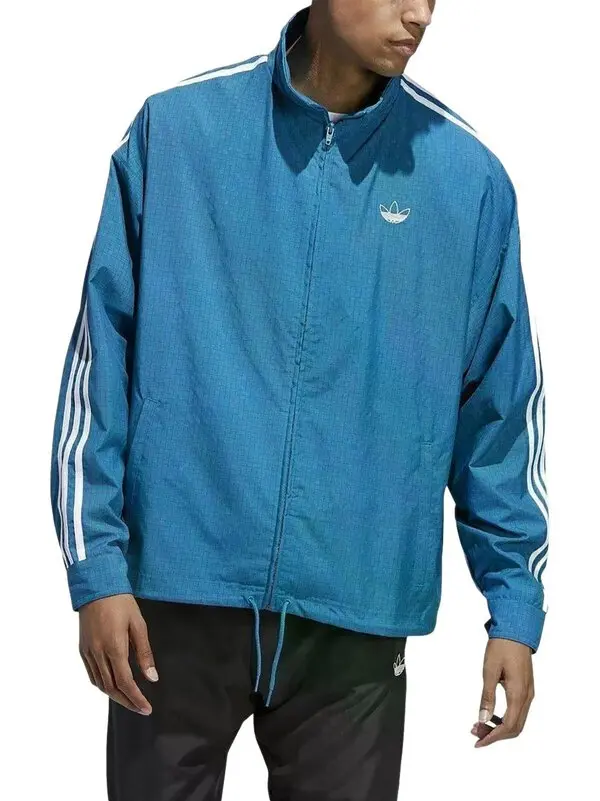 Adidas Logo-detail Jacket - Blue