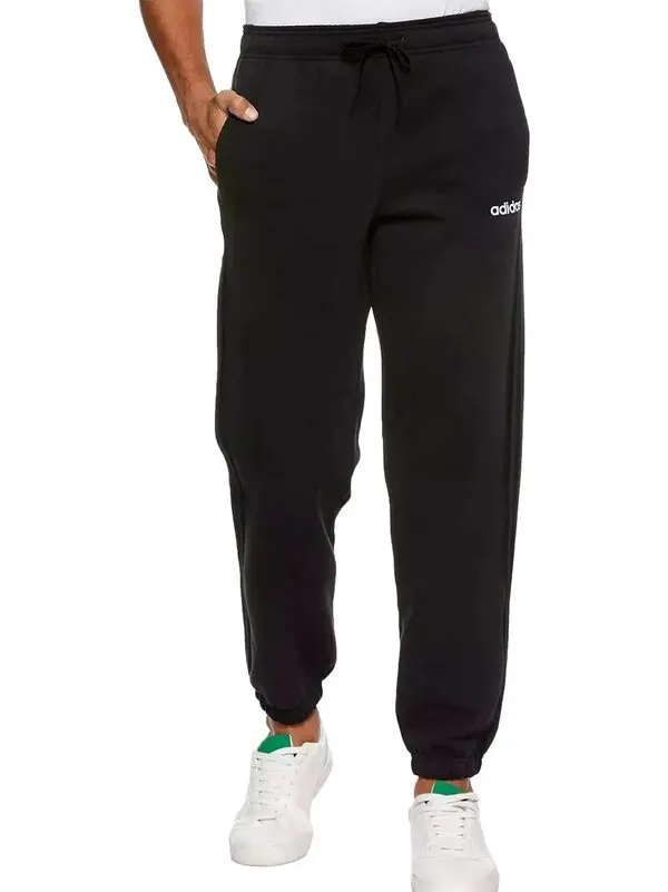 Adidas Essentials 3 Stripes Fleece Track Pants - Black