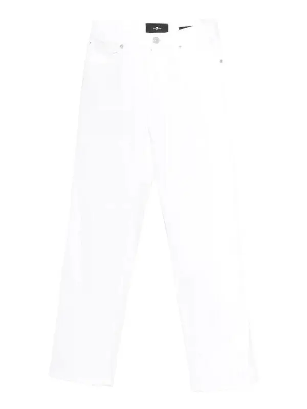 7 For All Mankind Cropped Jeans - White