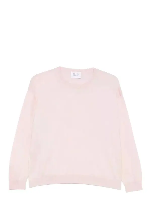BEYOU Ribbed-hem Sweater - Pink
