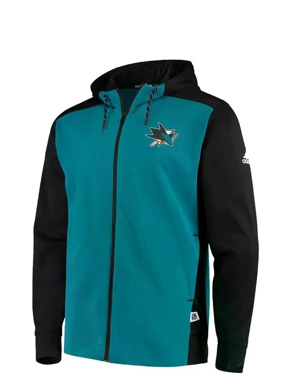 Adidas San Jose Sharks Zip-fastening Hoodie - Blue
