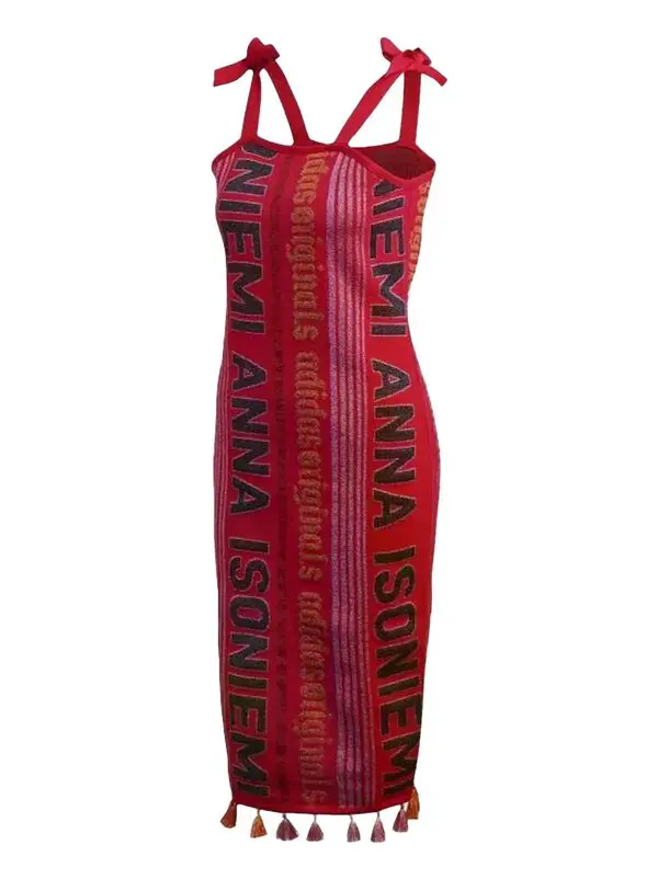 Adidas X Anna Isoniemi Tie-strap Tassel Dress - Red