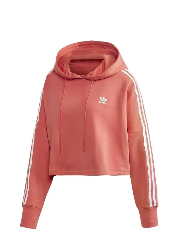 Adidas Originals Trefoil Cropped Hoodie - Orange