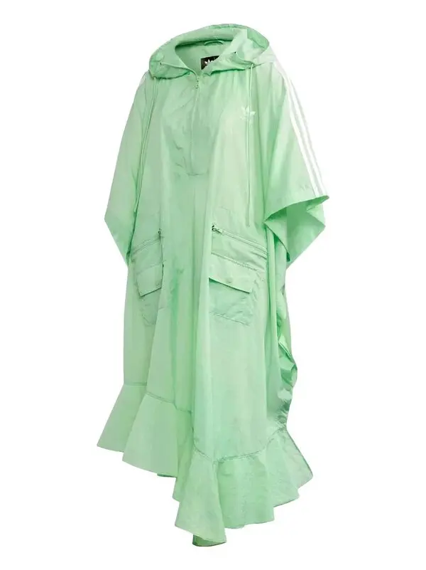 Adidas Hooded Ruffled Poncho - Green