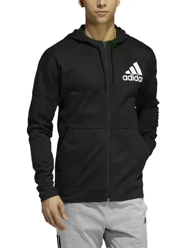Adidas Hooded Full-zip Hoodie - Black