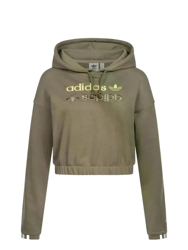 Adidas Embroidered Logo Hoodie - Green
