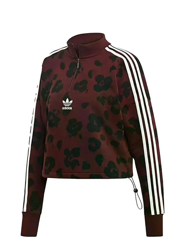 Adidas Floral Print Sweatshirt - Red