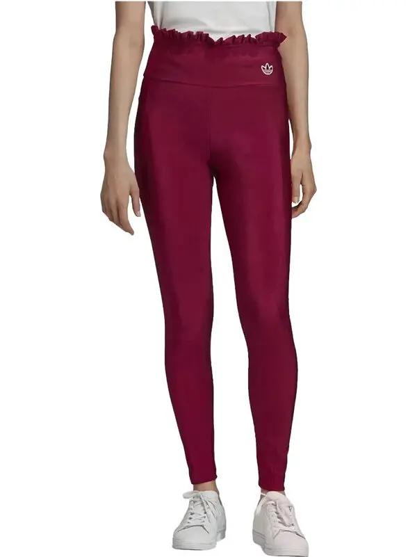 Adidas Ruffled Leggings - Red