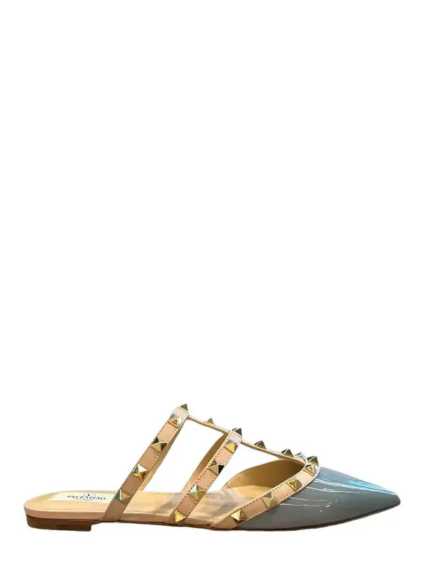 Valentino Garavani Studded Flat Mules - Blue