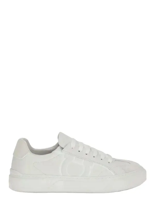FERRAGAMO Gancini Logo-print Sneakers - White